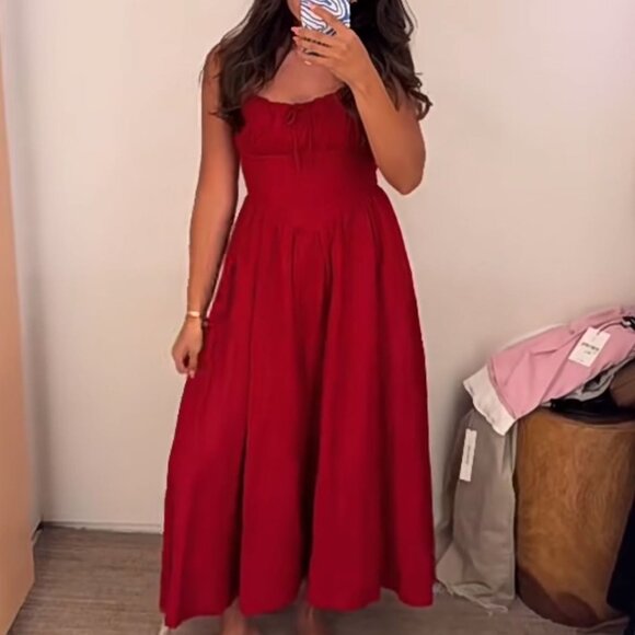 Reformation | Dresses | Reformation Balia Linen Dress Sz2 Sundried ...